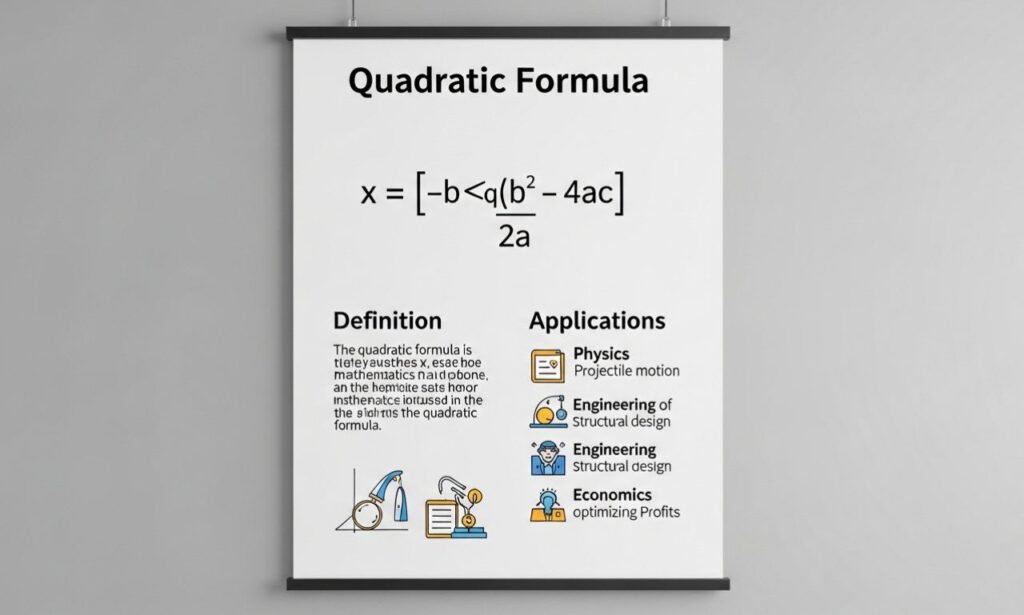 Quadratic Formula: Definition, Equation and Applications